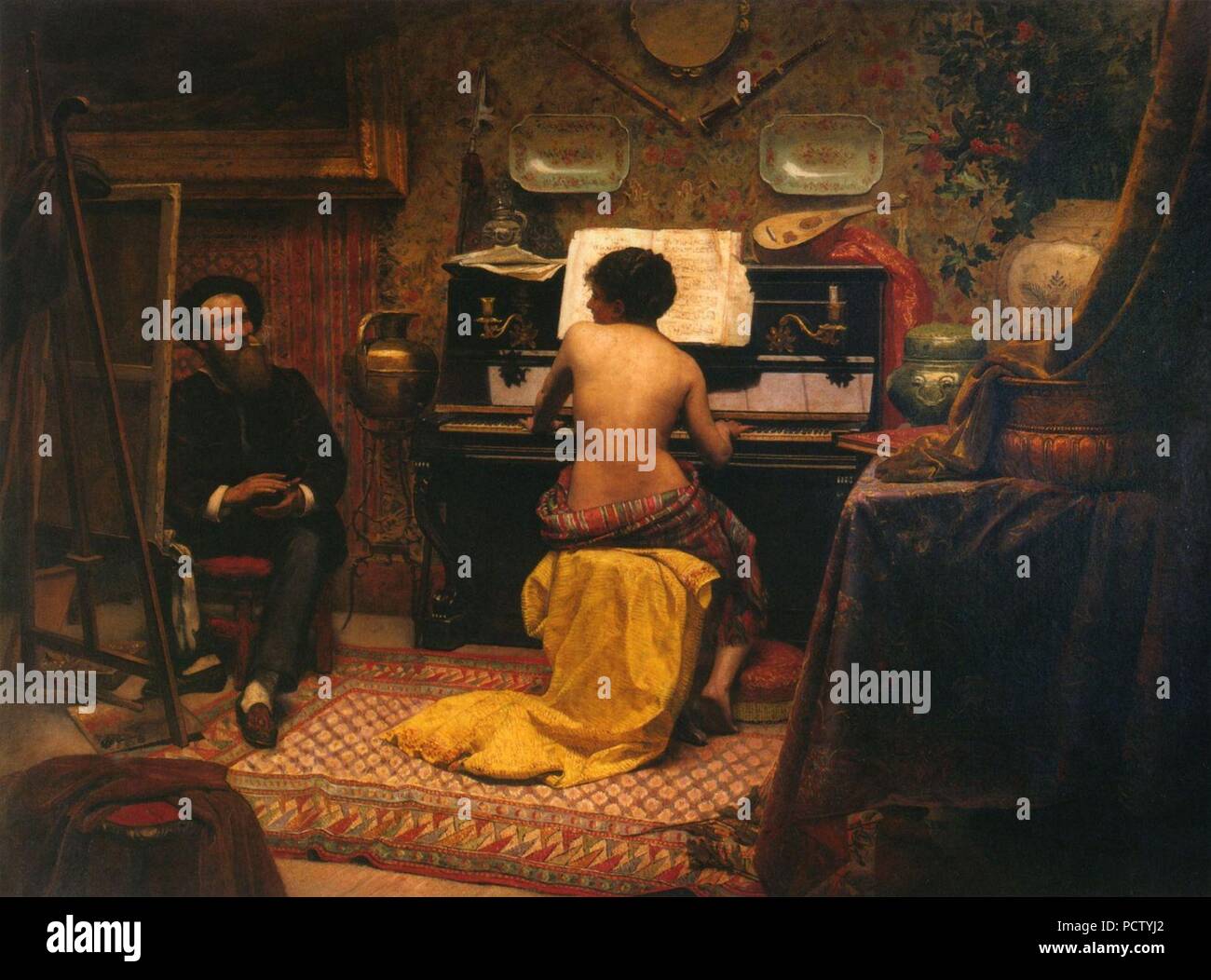 Almeida Júnior - Descanso do Modelo Stock Photo - Alamy