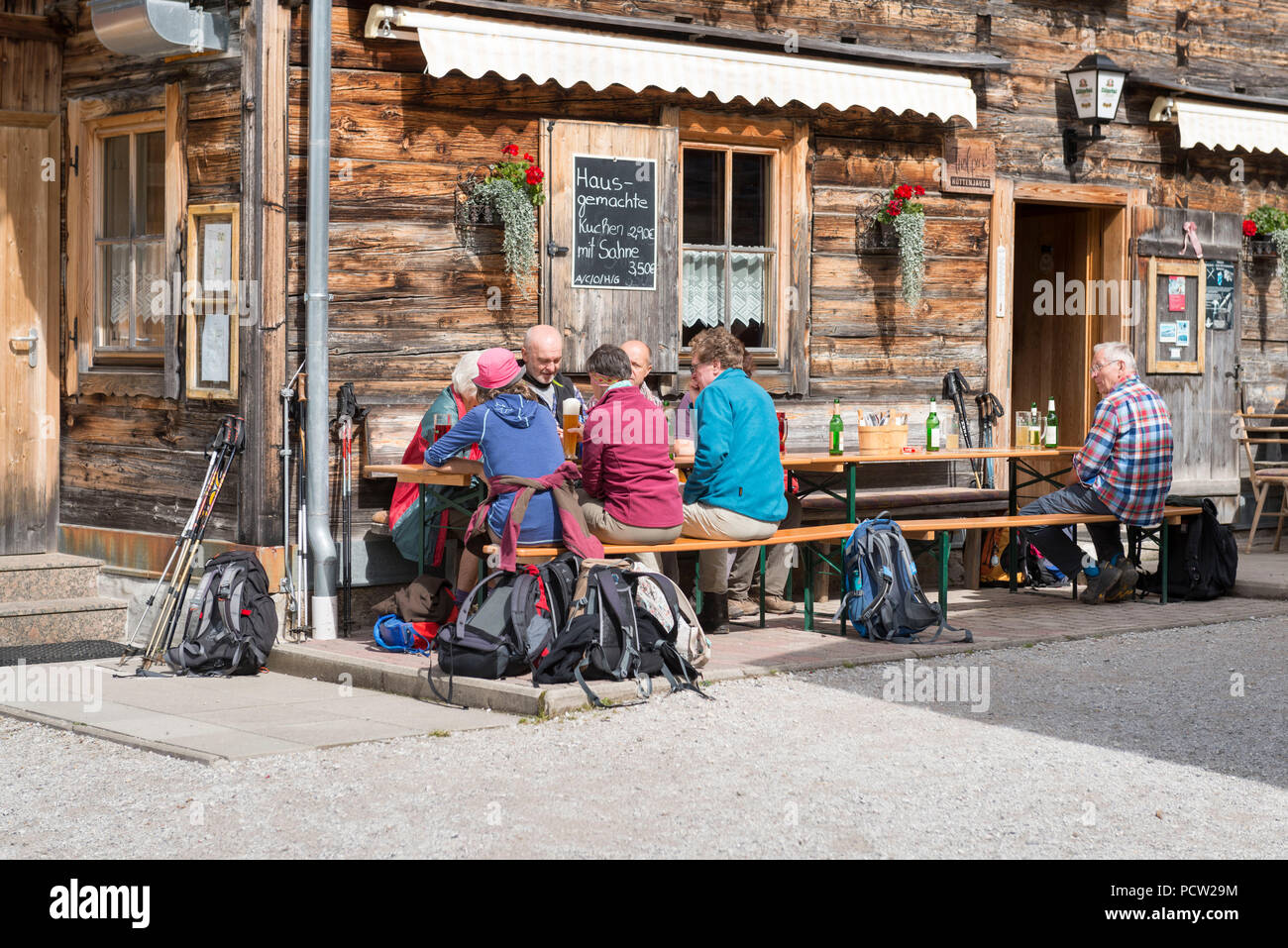 Austria, Tyrol, Alpbach valley, the wood alp below the Gratlspitz Stock ...