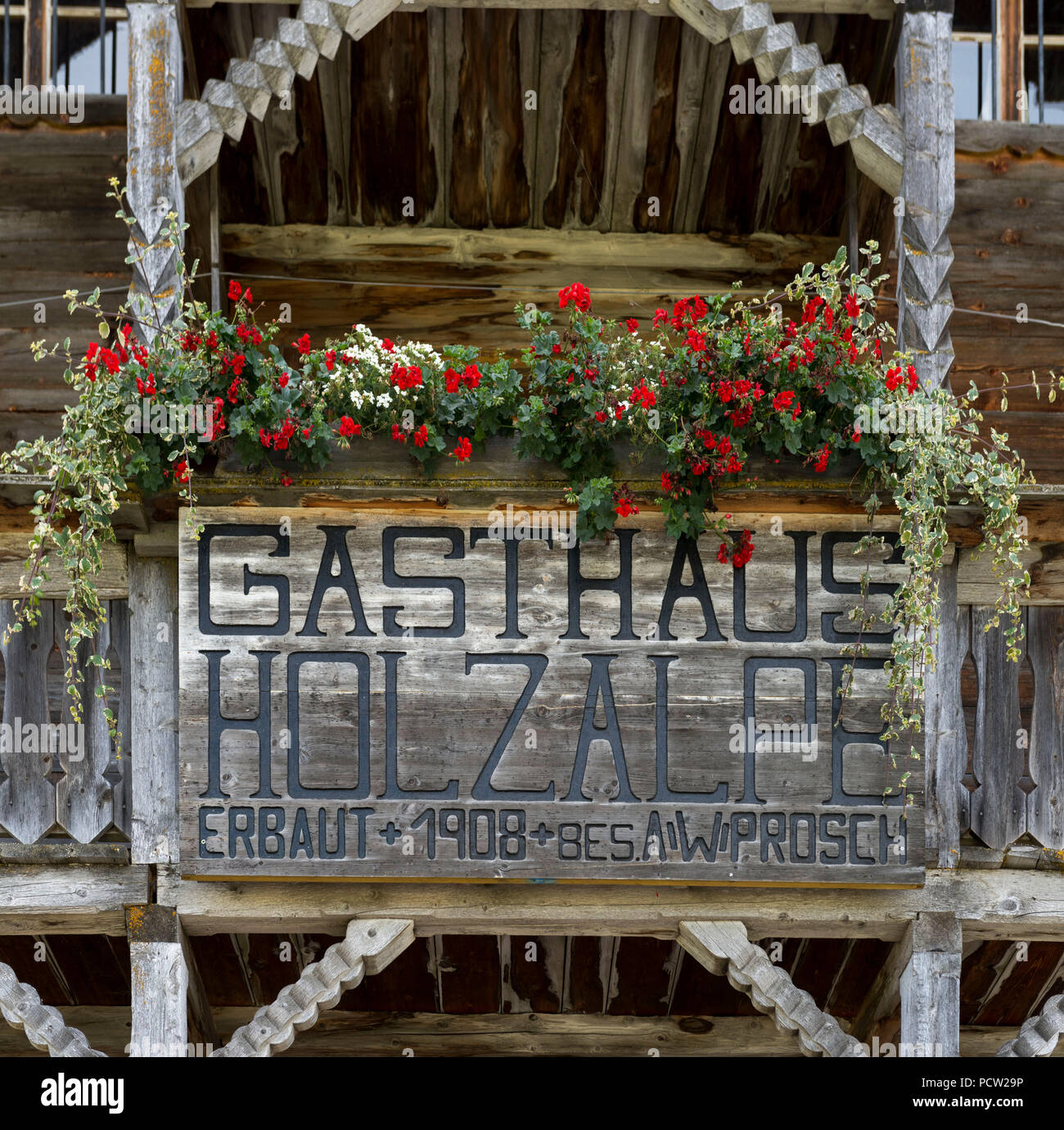 Austria, Tyrol, Alpbach valley, the wood alp below the Gratlspitz Stock ...
