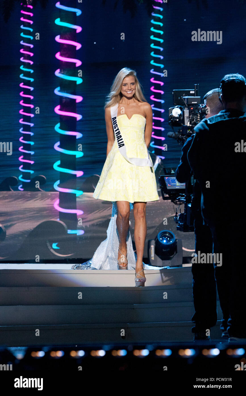 DORAL, FL - JANUARY 23: Tegan Martin, Miss Australia 2014, rehearses on ...