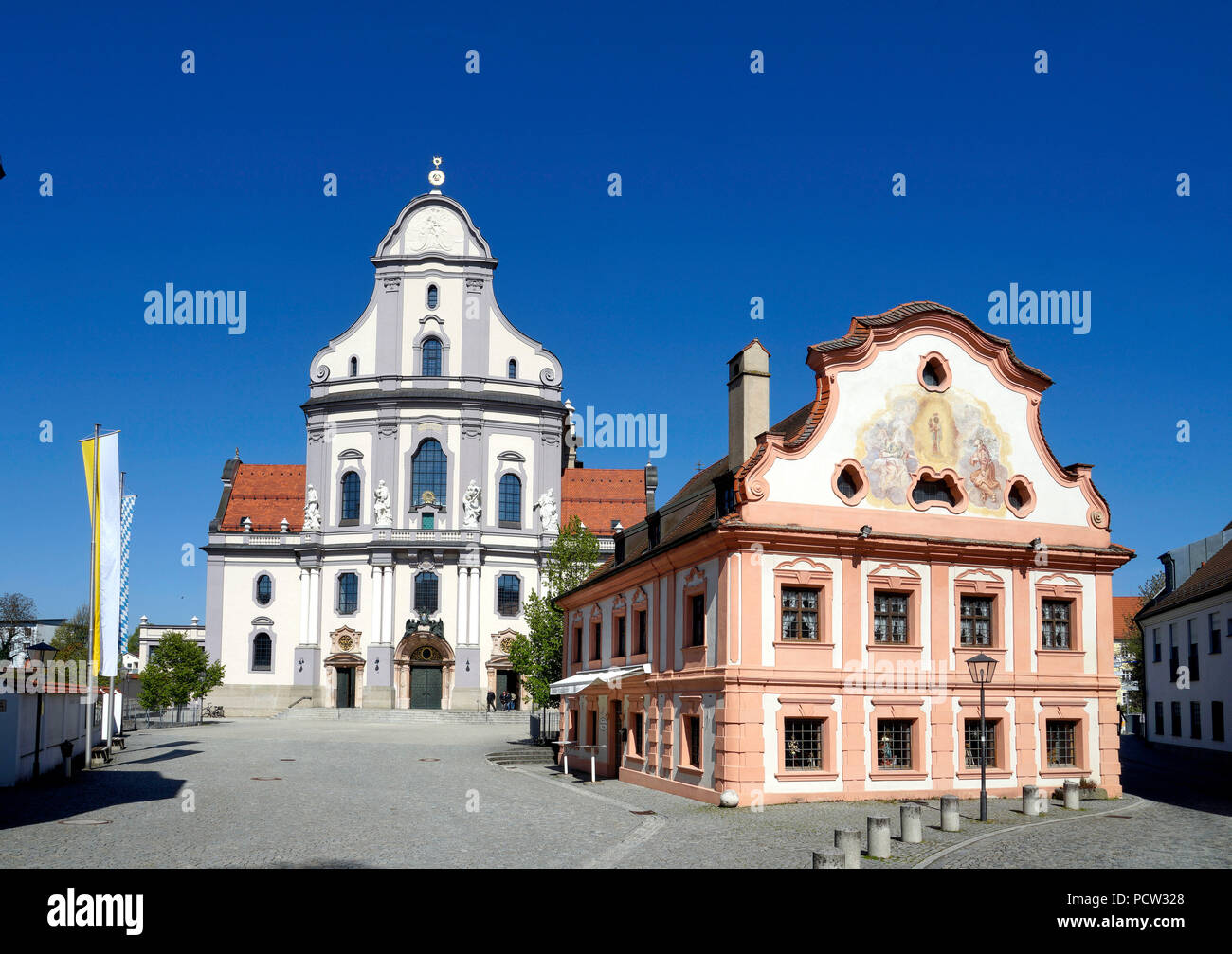 Germany, Bavaria, Upper Bavaria, Altötting, Basilica of St. Anna and ...