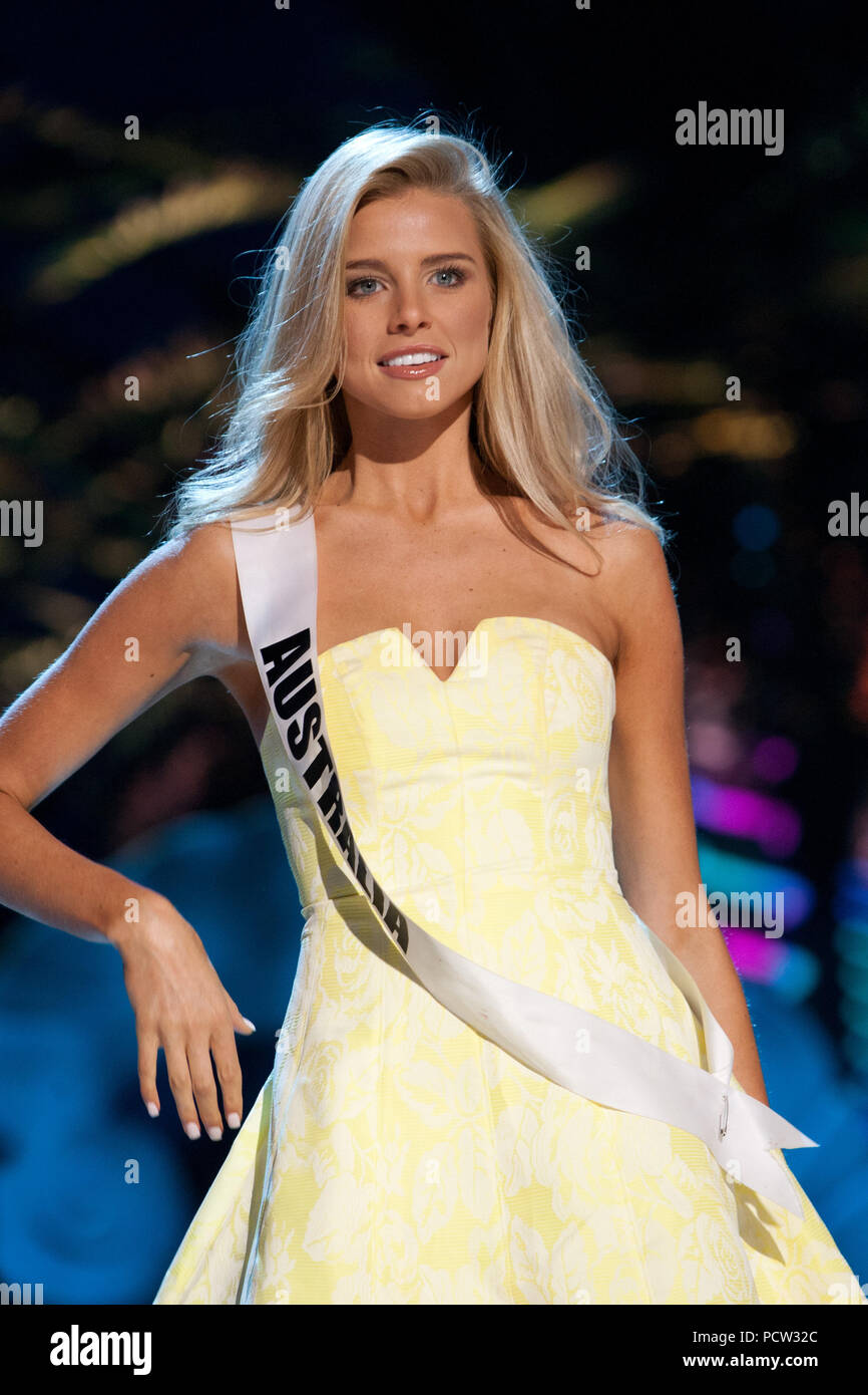 DORAL, FL - JANUARY 23: Tegan Martin, Miss Australia 2014, rehearses on ...