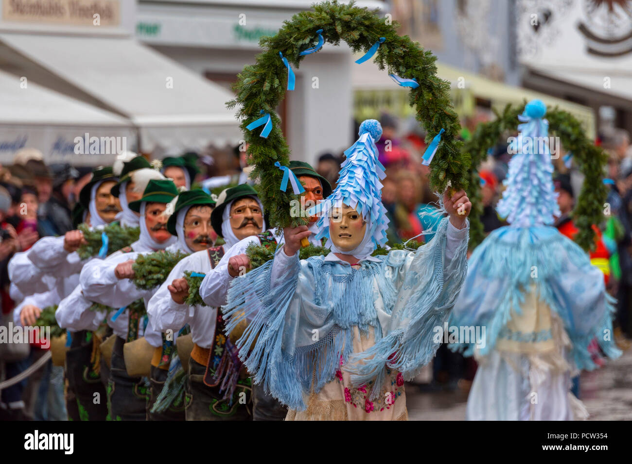 Maschkara parade in Mittenwald Stock Photo - Alamy