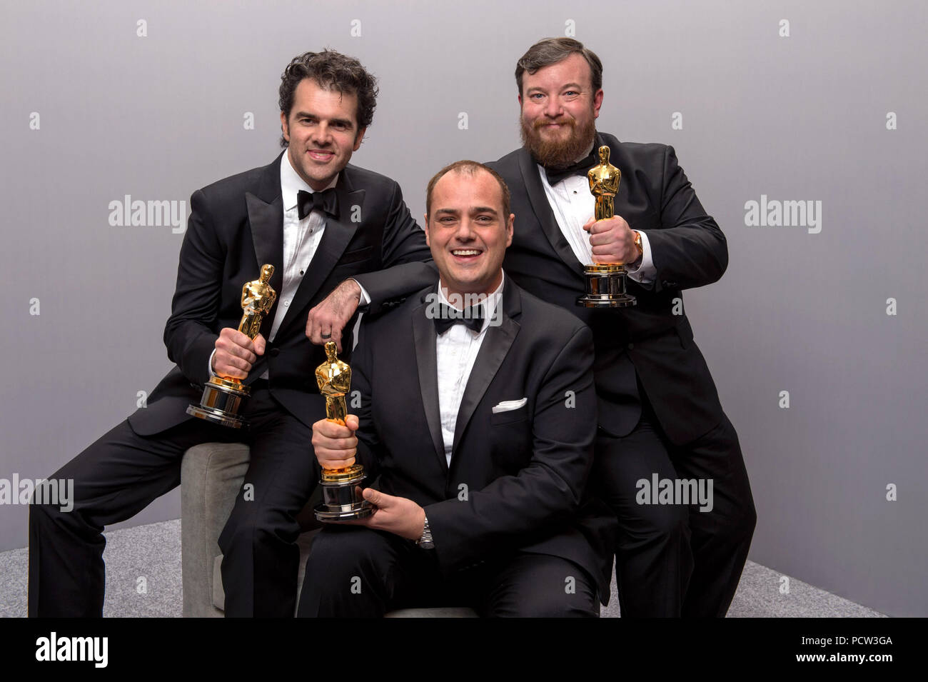 HOLLYWOOD, CA - FEBRUARY 22: Craig Mann, Ben Wilkins and Thomas Curley ...