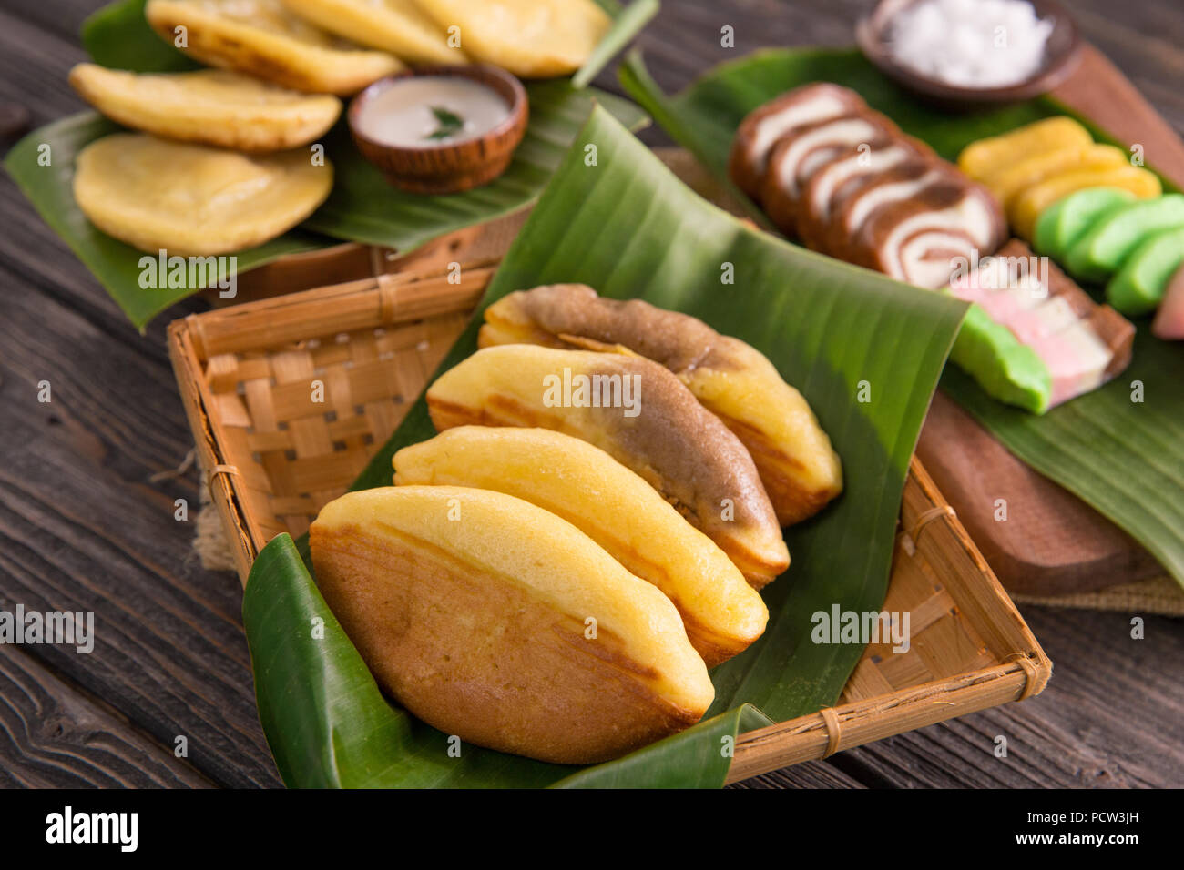 pukis snack. indonesian street food made from flour eggs yeast and ...