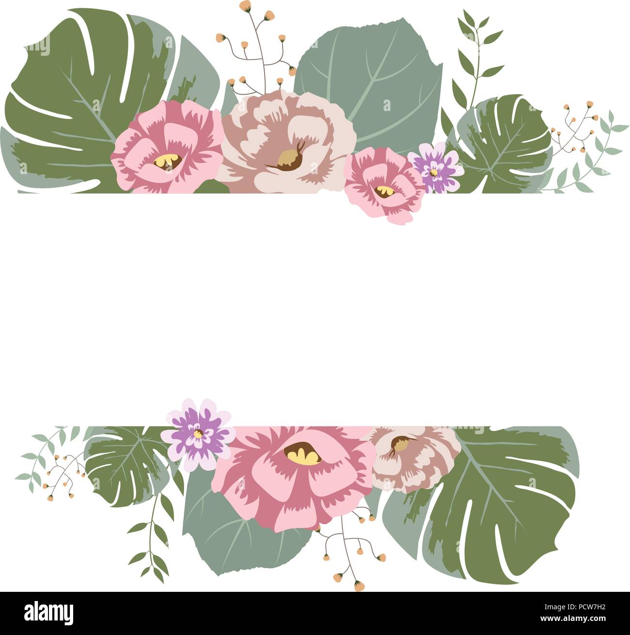 Flower frame Cut Out Stock Images & Pictures - Alamy