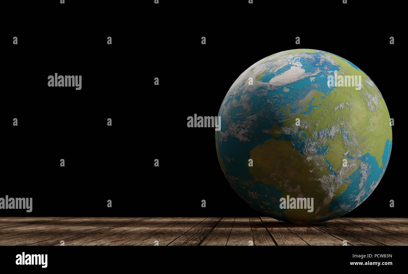 planet world 3d-illustration. elements of this image furnished by NASA ...
