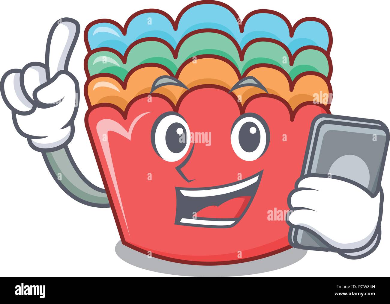 With phone baking molds character cartoon Stock Vector Image & Art - Alamy