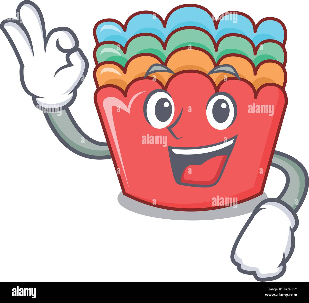 Okay baking molds character cartoon Stock Vector Image & Art - Alamy