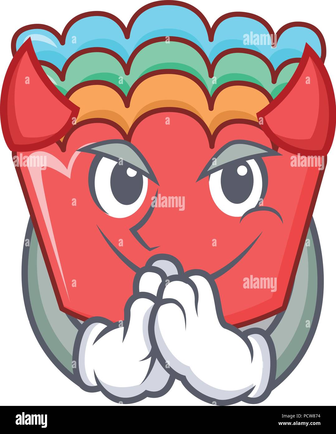 Devil baking molds mascot cartoon Stock Vector Image & Art - Alamy
