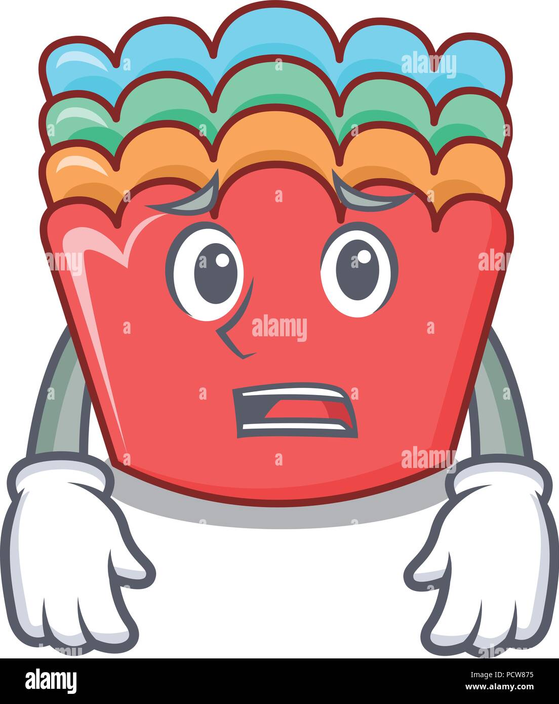 Afraid baking molds mascot cartoon Stock Vector Image & Art - Alamy