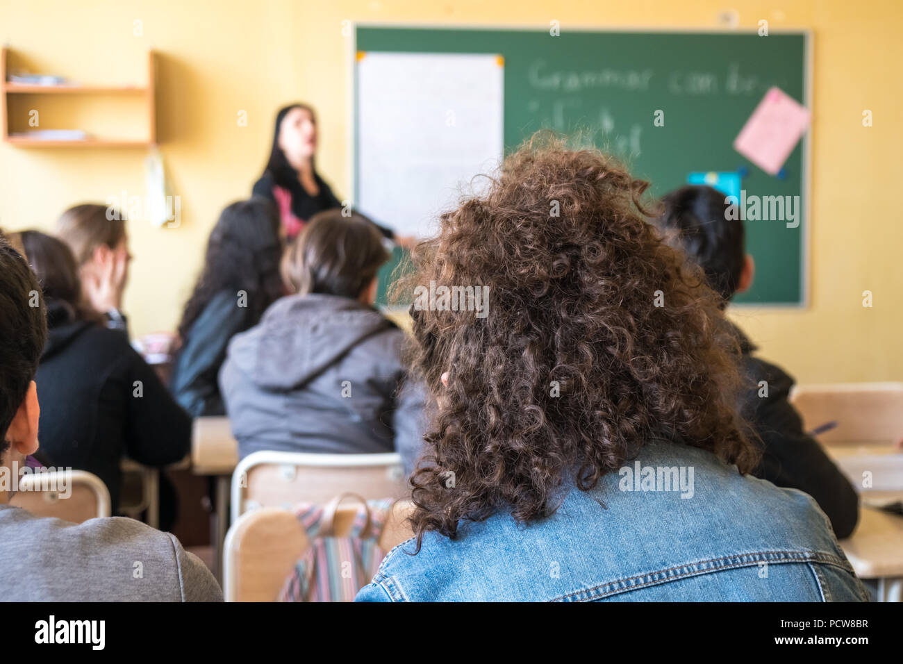 Teacher students classroom blurred hi-res stock photography and images ...