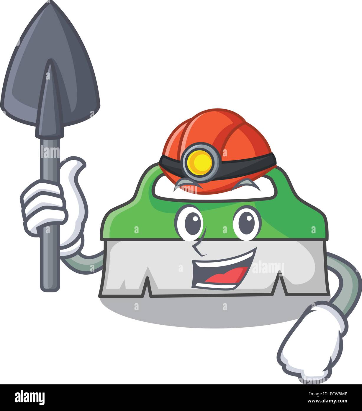 Miner scrub brush mascot cartoon Stock Vector Image & Art - Alamy