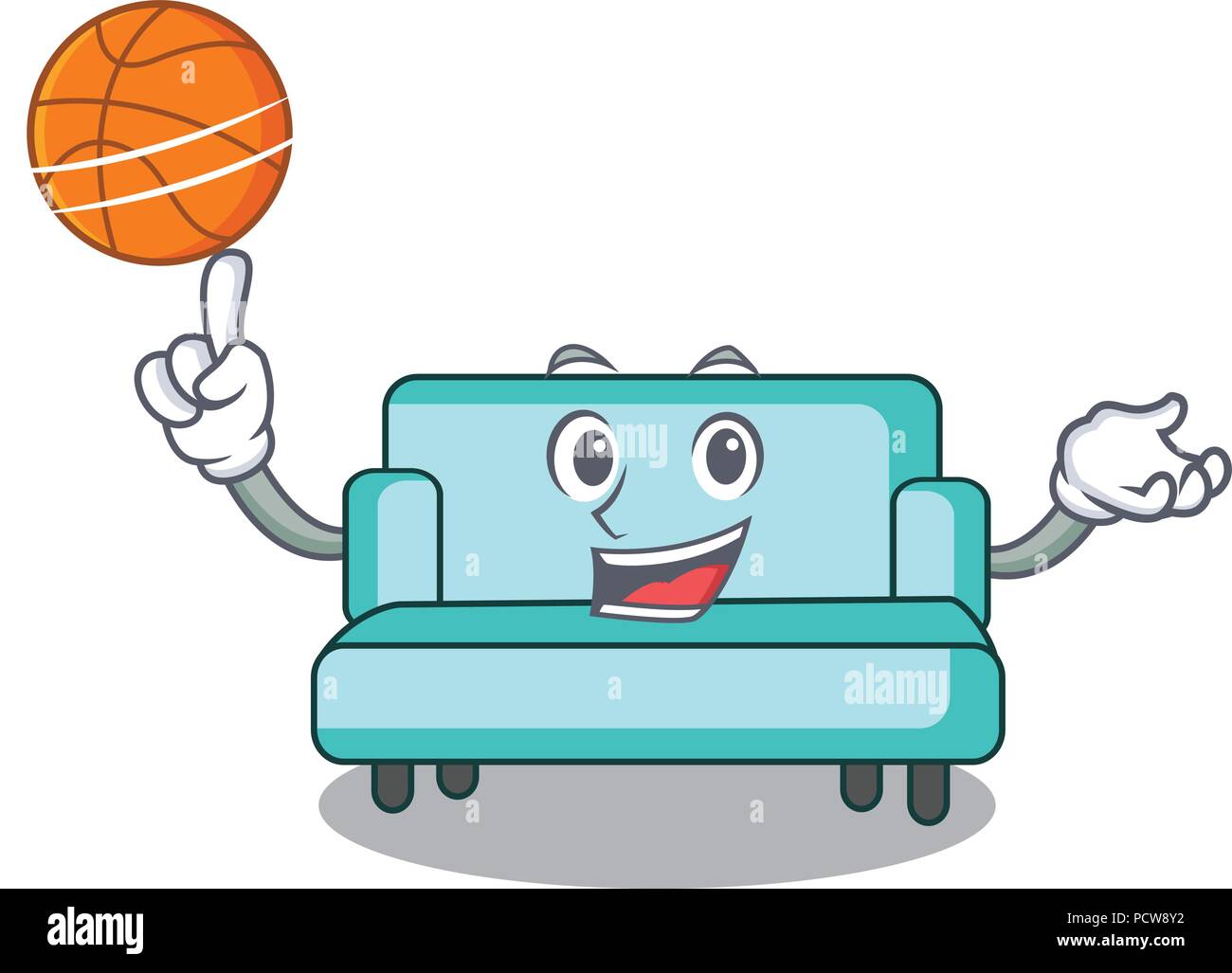 Smile leather ball sofa Stock Vector Images - Alamy