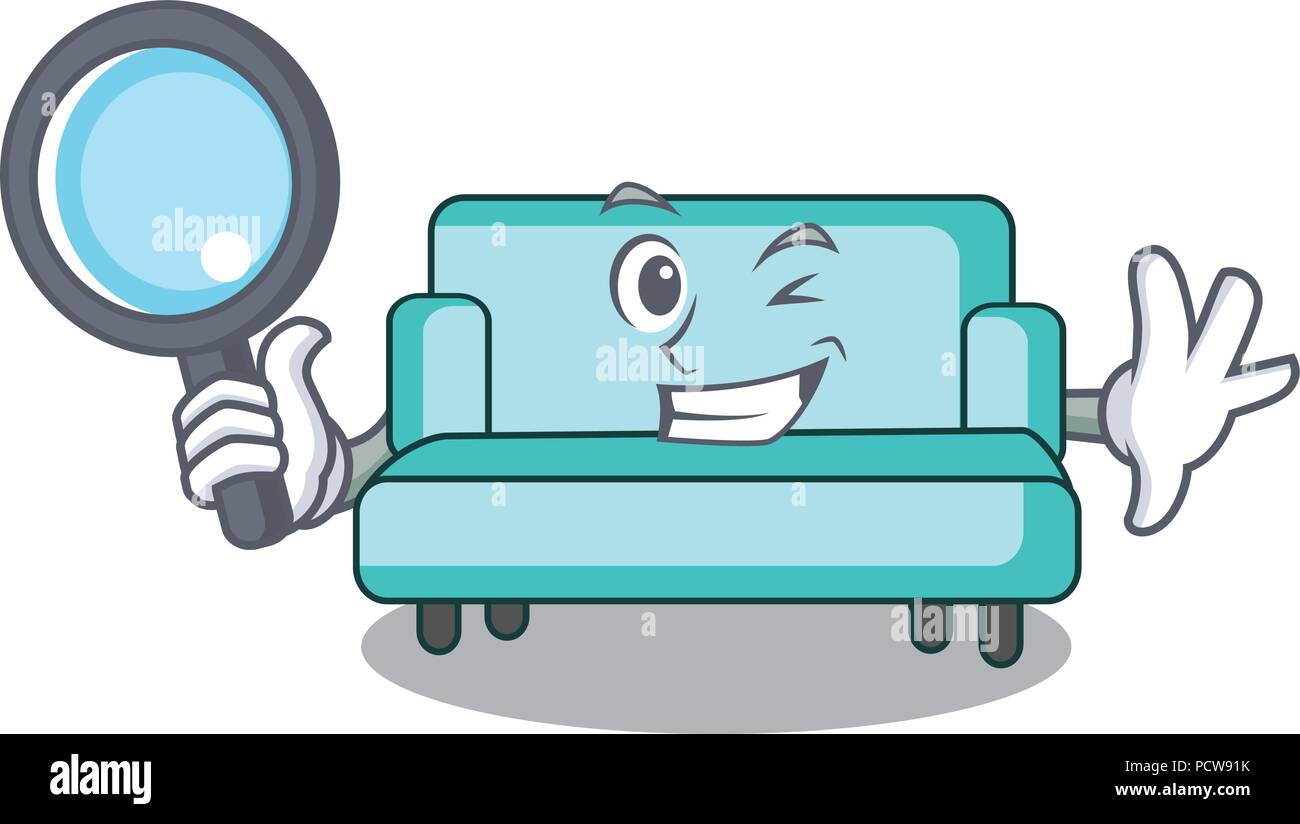 Detective sofa character cartoon style Stock Vector Image & Art - Alamy