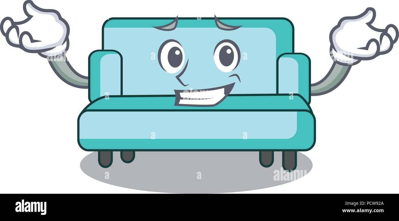 Grinning sofa character cartoon style Stock Vector Image & Art - Alamy