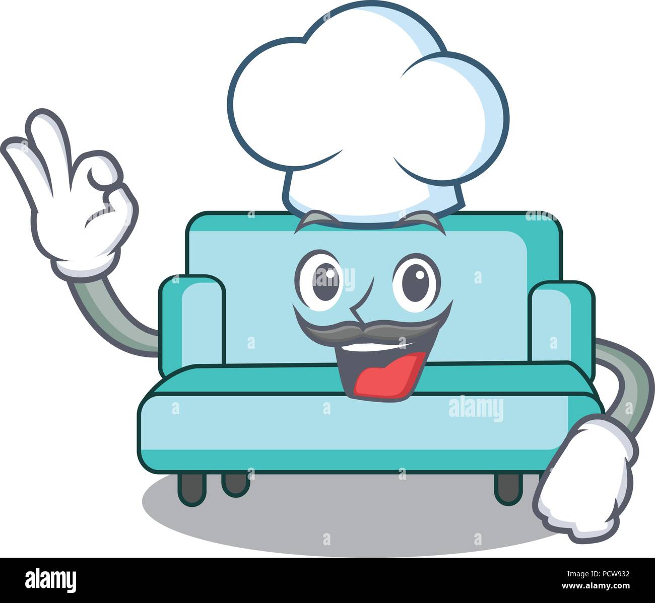 Long leather sofa Stock Vector Images - Alamy