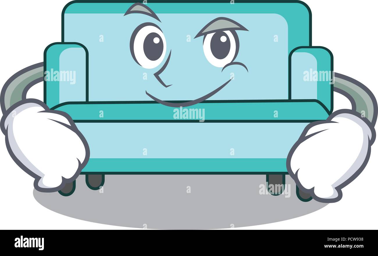 Smirking sofa character cartoon style Stock Vector Image & Art - Alamy