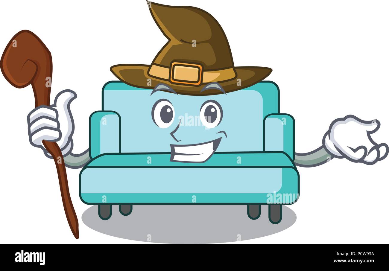 Witch sofa mascot cartoon style Stock Vector Image & Art - Alamy
