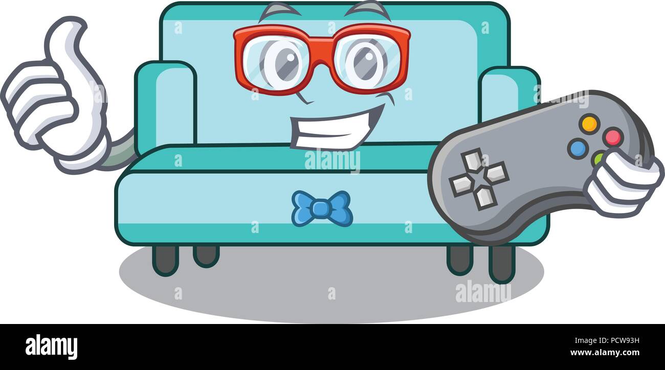 Gamer sofa mascot cartoon style Stock Vector Image & Art - Alamy