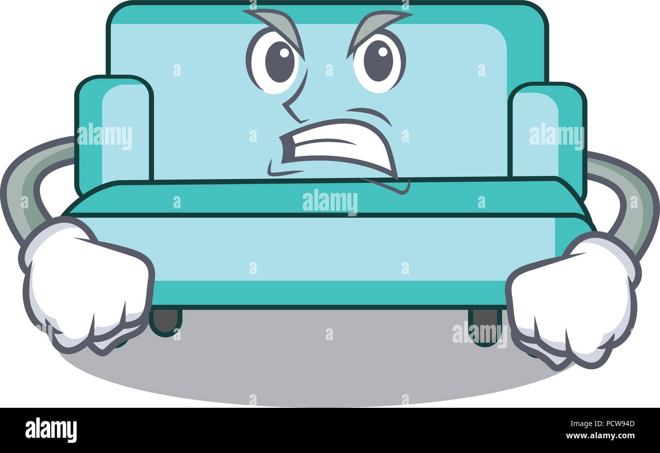 Angry sofa mascot cartoon style Stock Vector Image & Art - Alamy