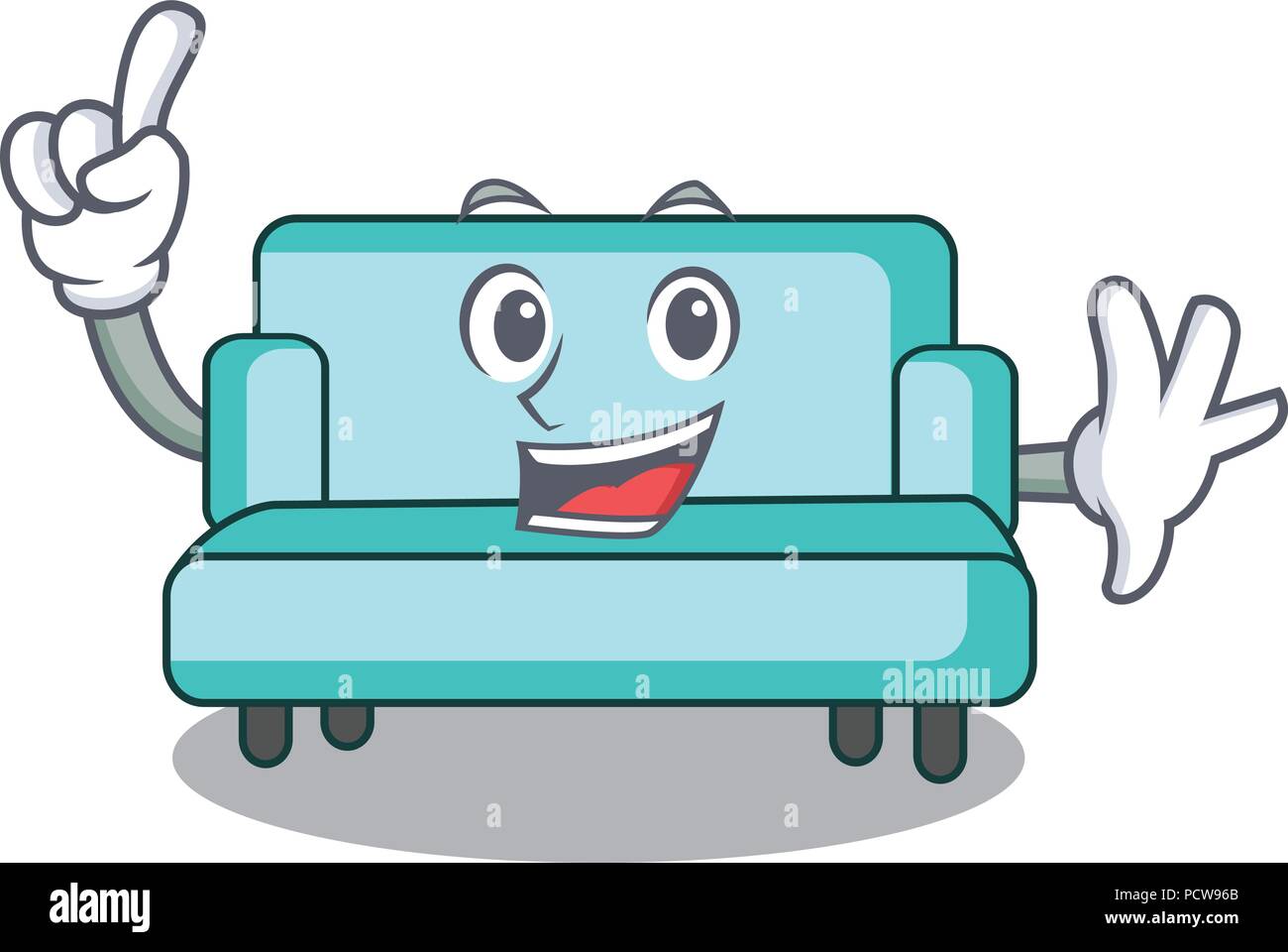 Finger sofa mascot cartoon style Stock Vector Image & Art - Alamy