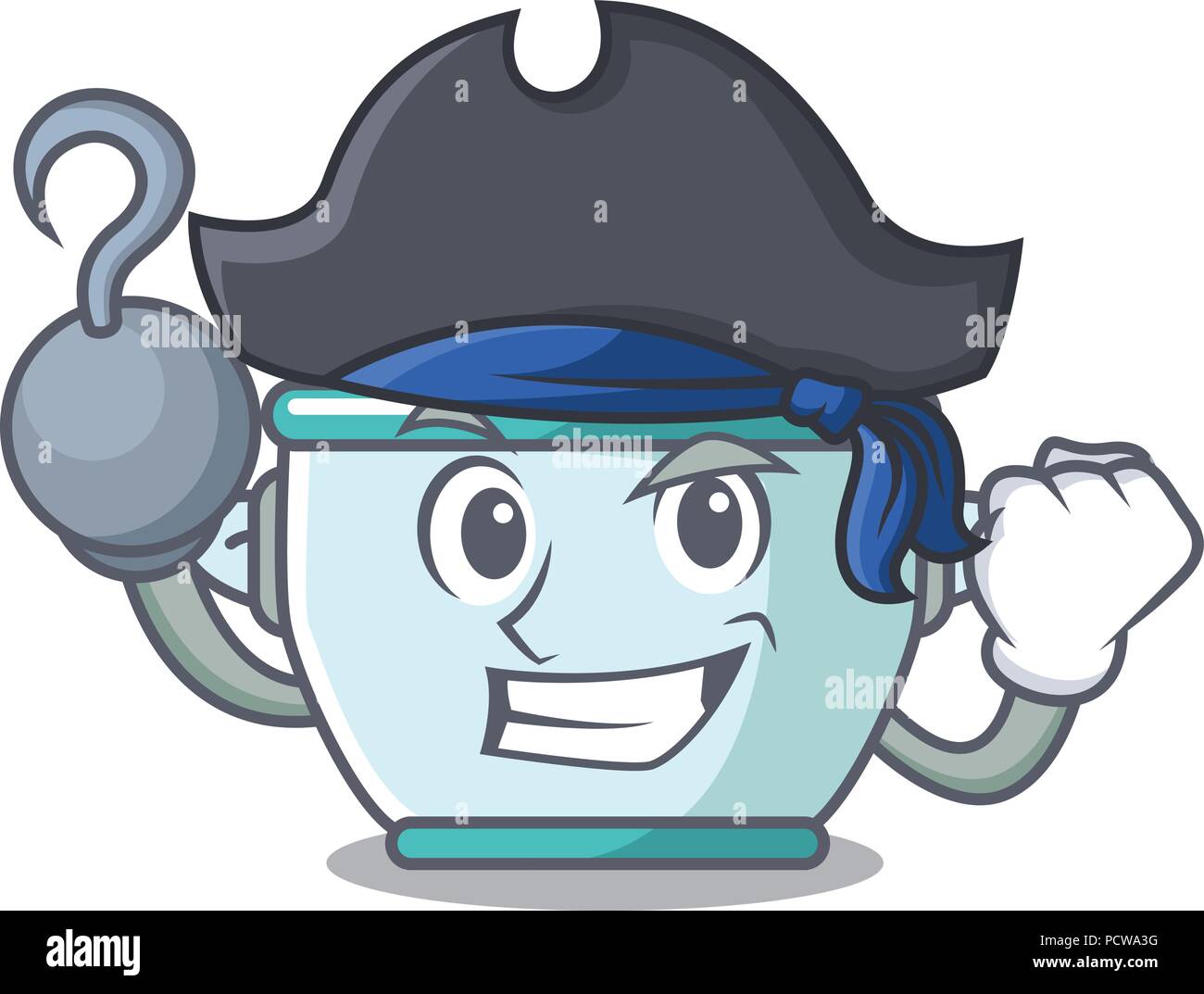 Pirate steel pot character cartoon Stock Vector Image & Art - Alamy