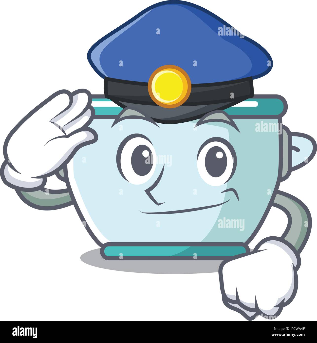 Police steel pot character cartoon Stock Vector Image & Art - Alamy