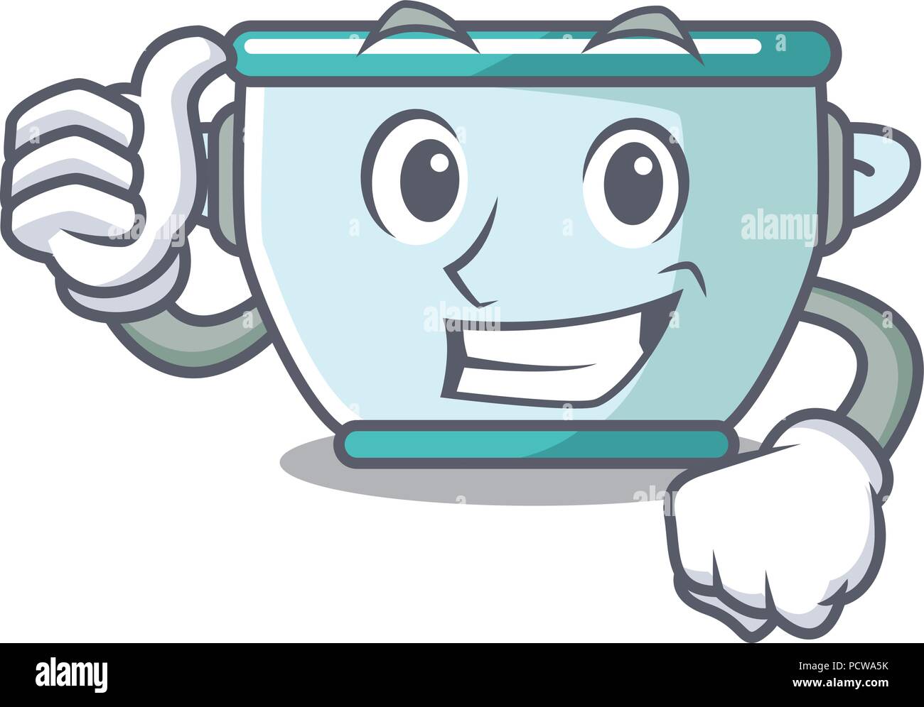 Thumbs up steel pot character cartoon Stock Vector Image & Art - Alamy