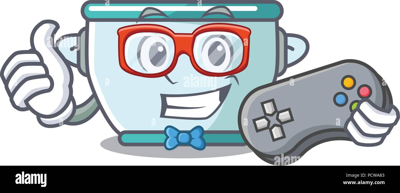 Gamer steel pot mascot cartoon Stock Vector Image & Art - Alamy