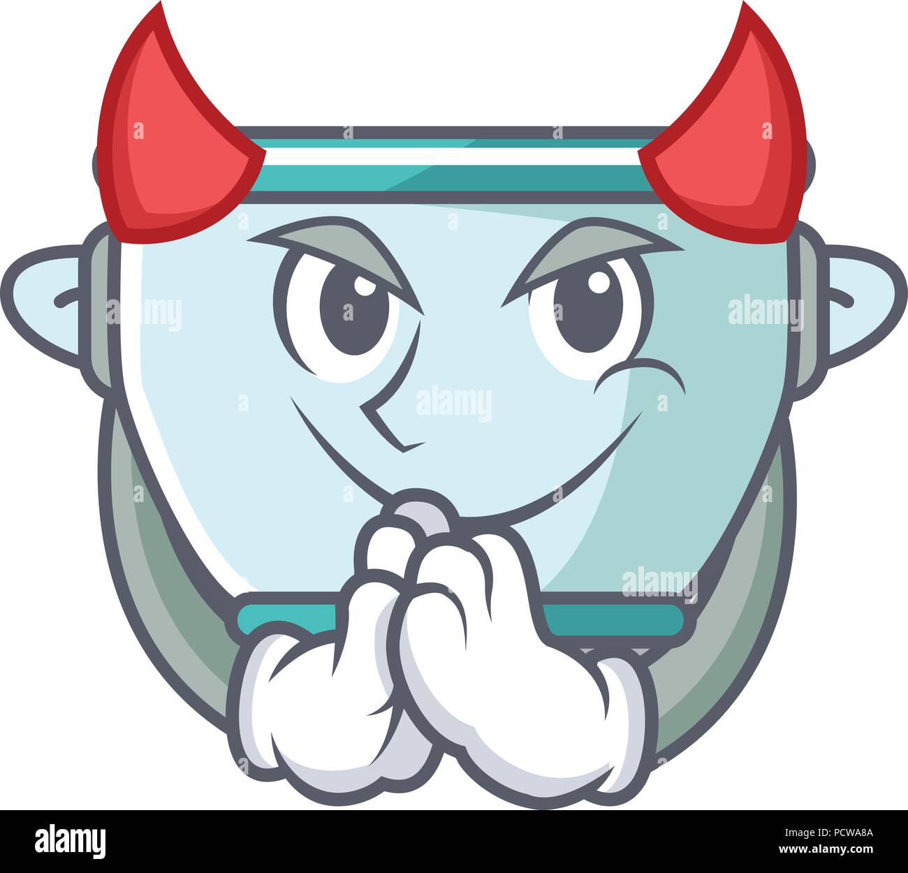 Devil steel pot mascot cartoon Stock Vector Image & Art - Alamy
