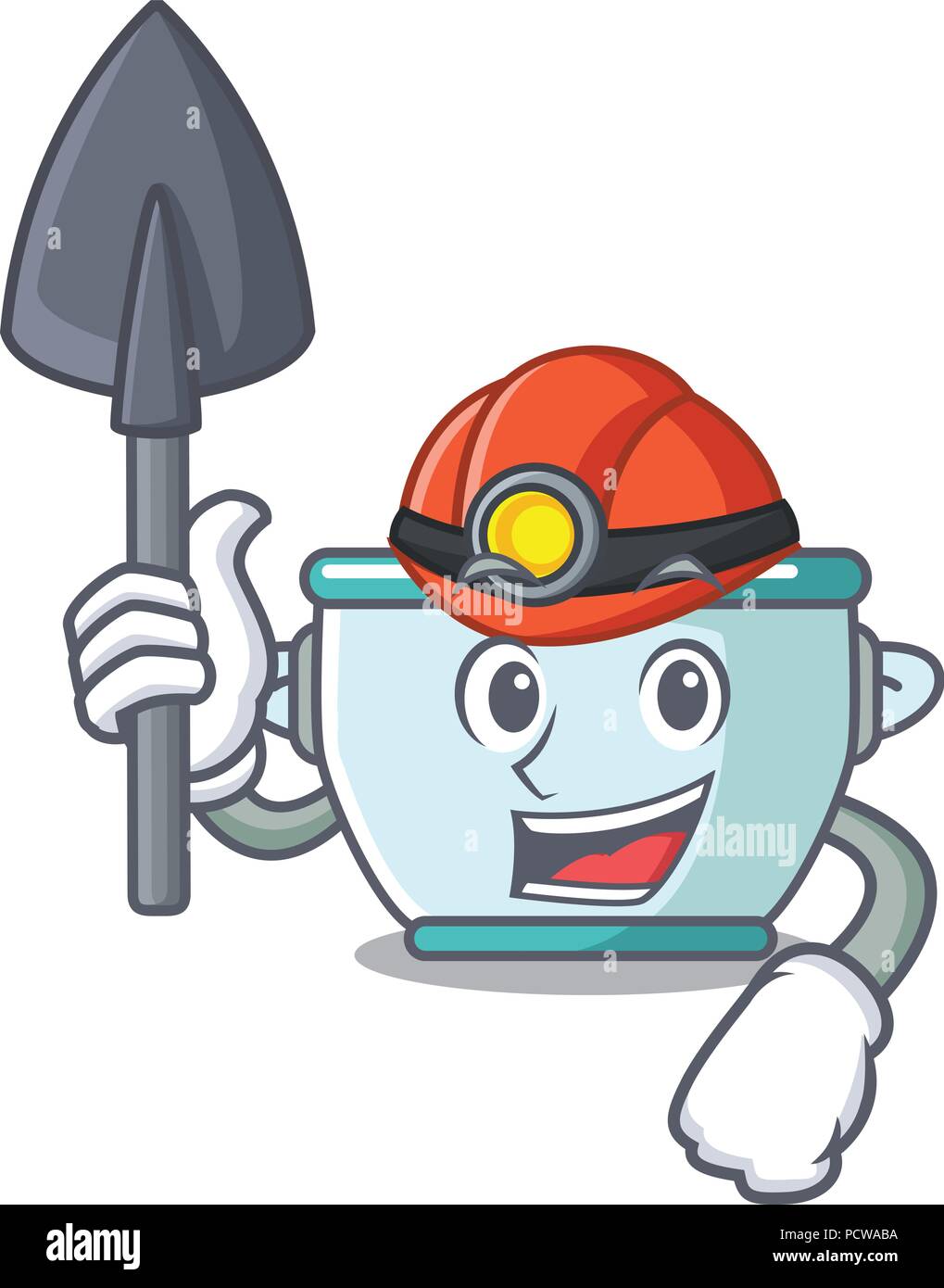 Miner steel pot mascot cartoon Stock Vector Image & Art - Alamy