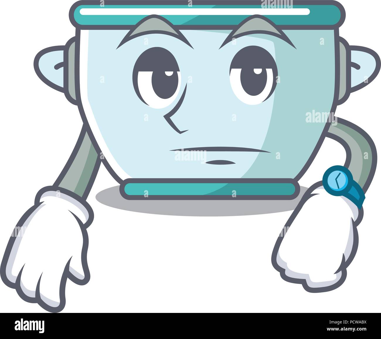 Waiting steel pot mascot cartoon Stock Vector Image & Art - Alamy