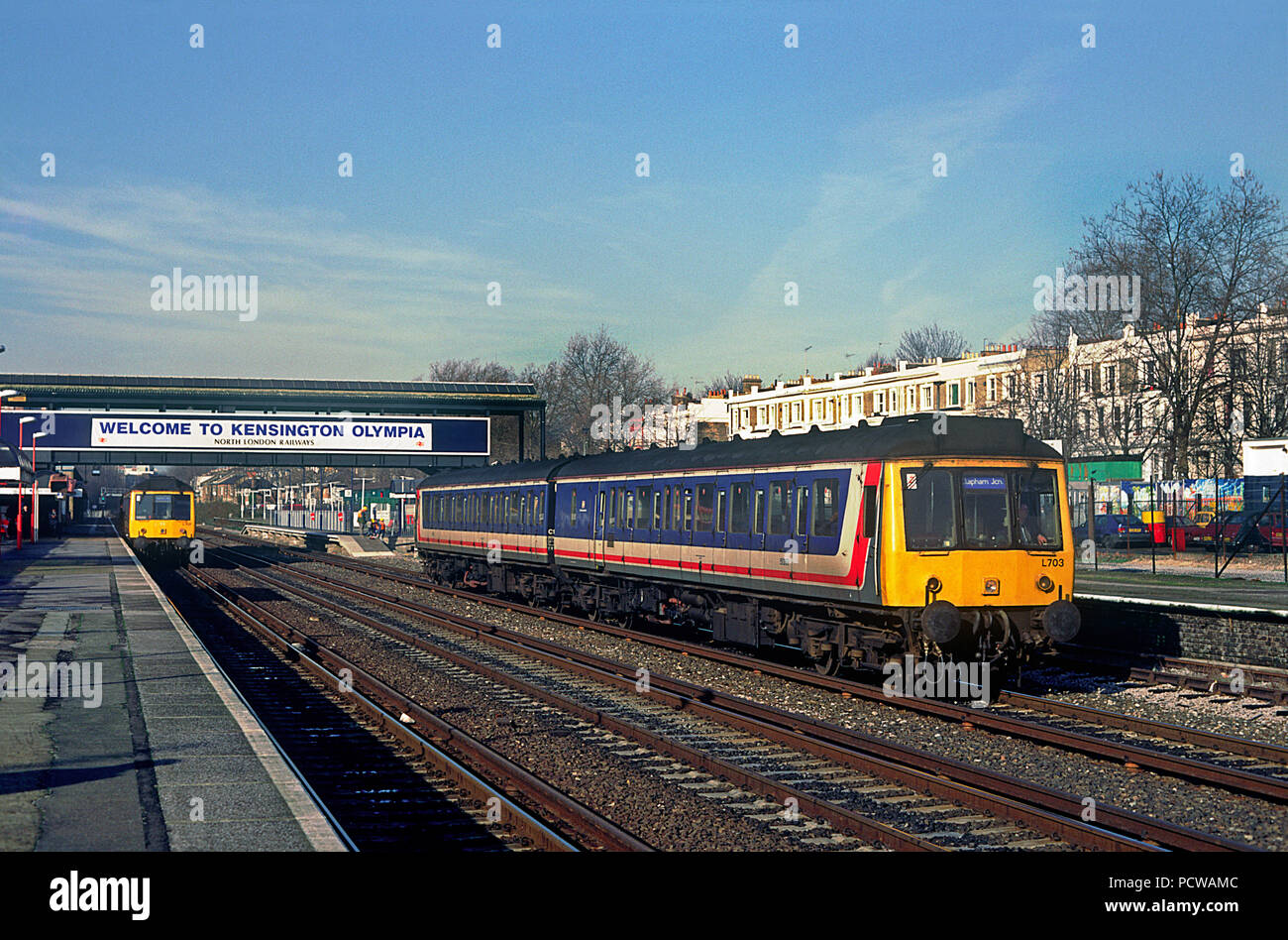 Network South East class 117 DMU set number L703 at Kensington Olympia ...