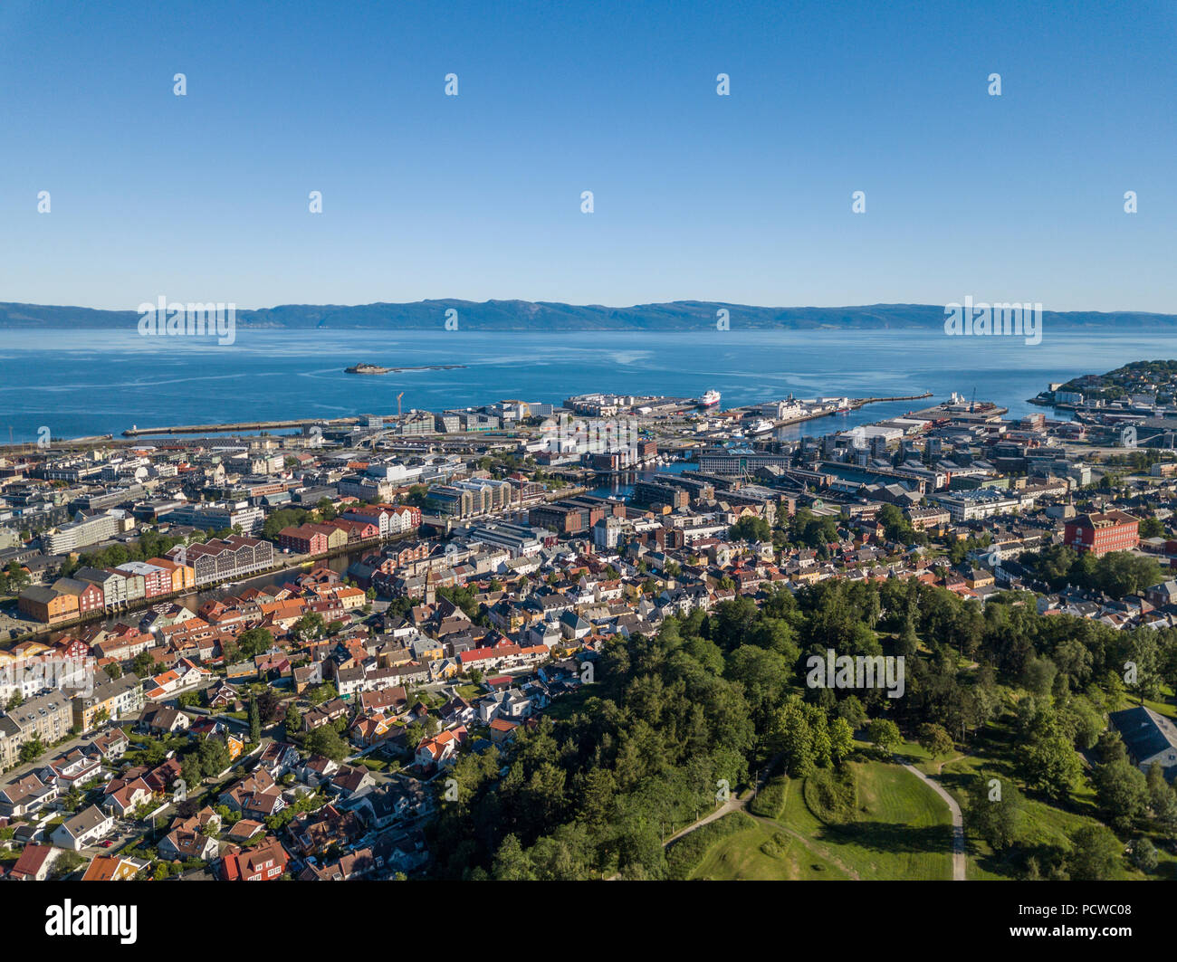 Aerial view of Trondheim, Norway Stock Photo - Alamy