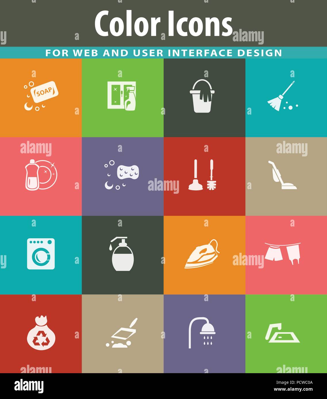 cleaning company icon set Stock Vector Image & Art - Alamy