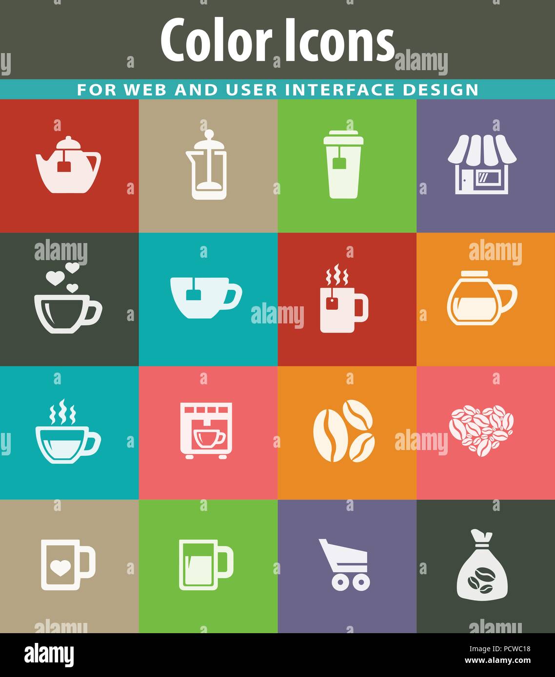 Coffee icons set Stock Vector Image & Art - Alamy