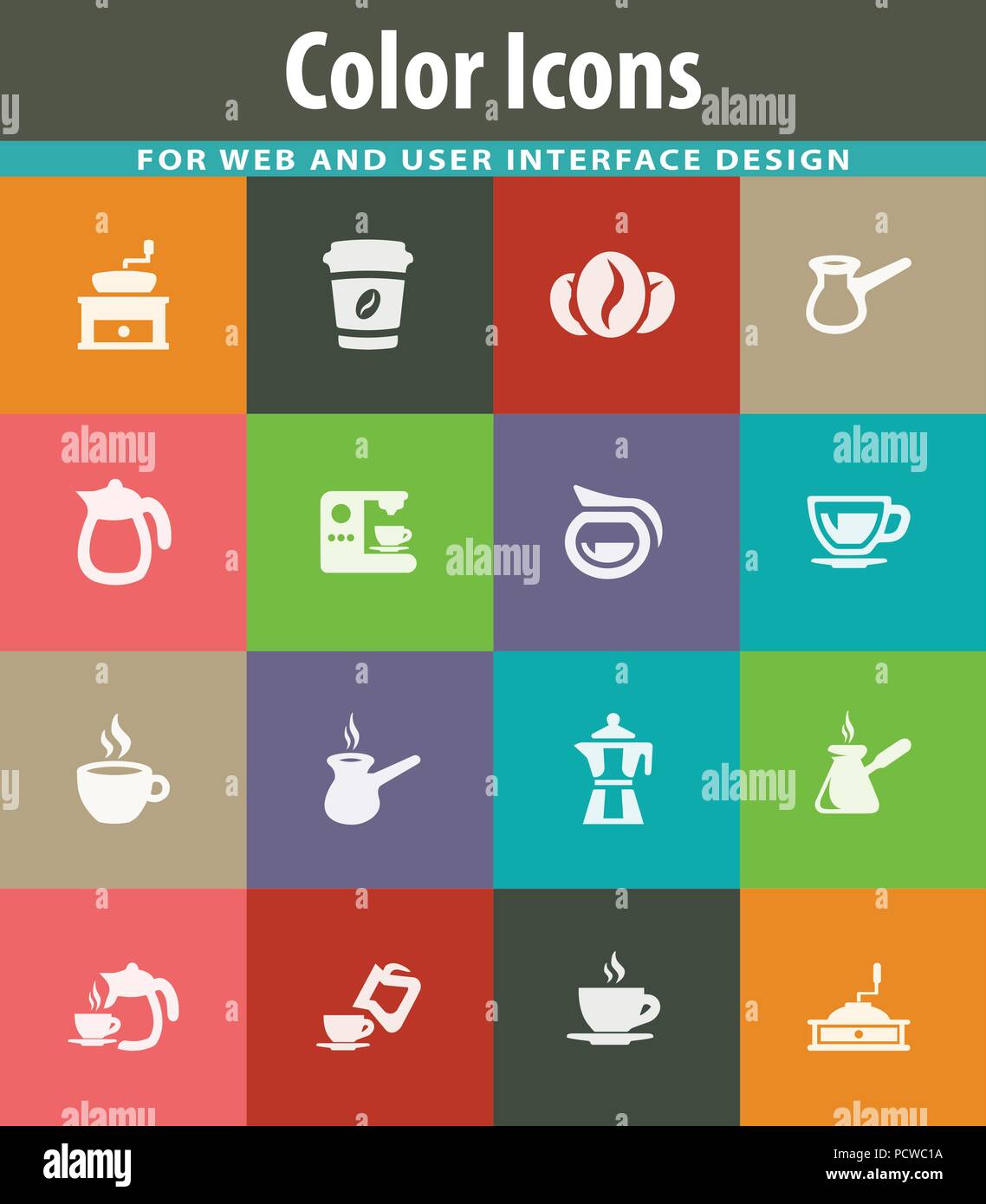 Coffee icons set Stock Vector Image & Art - Alamy