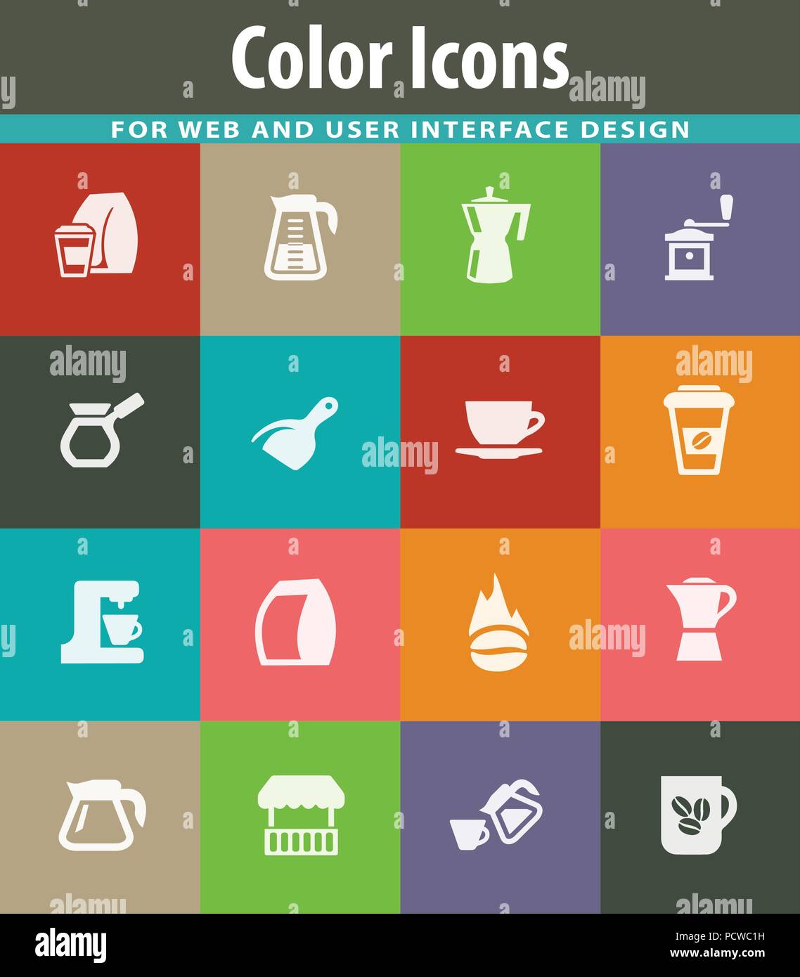 Coffee icons set Stock Vector Image & Art - Alamy