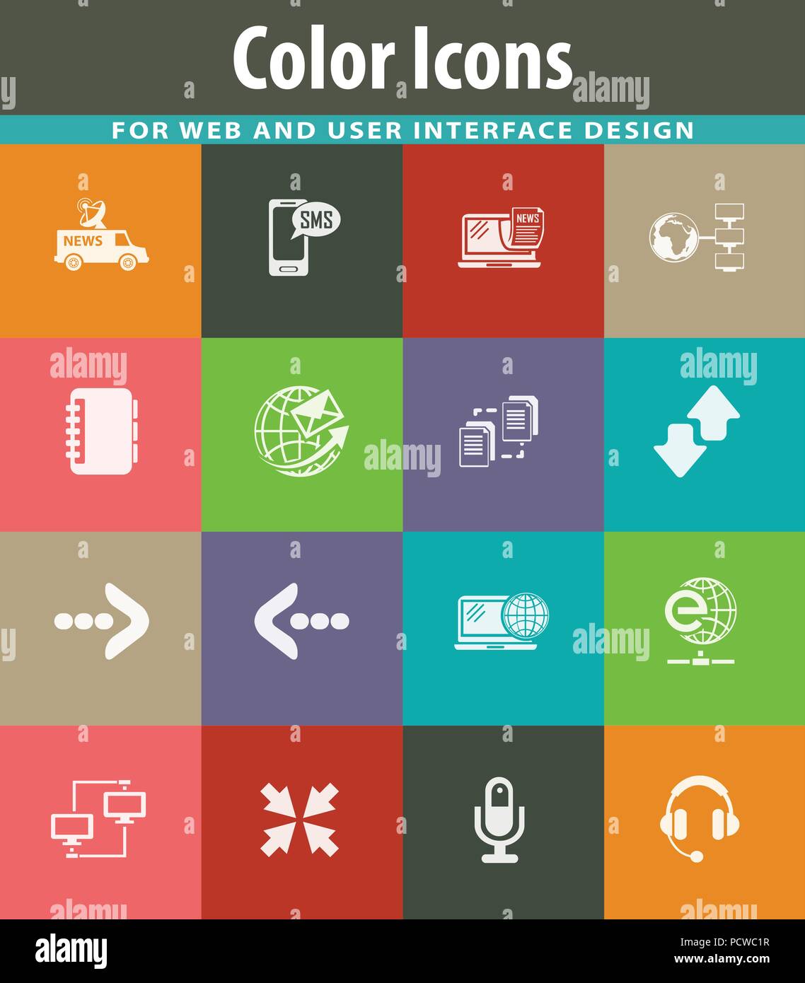 Communication icons set Stock Vector Image & Art - Alamy
