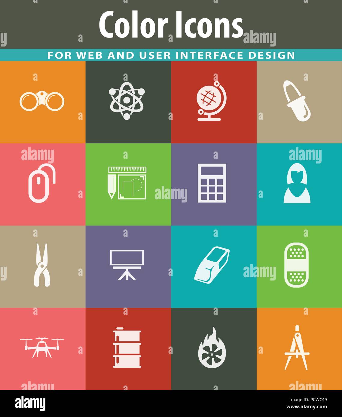 Courses school icons set Stock Vector Image & Art - Alamy