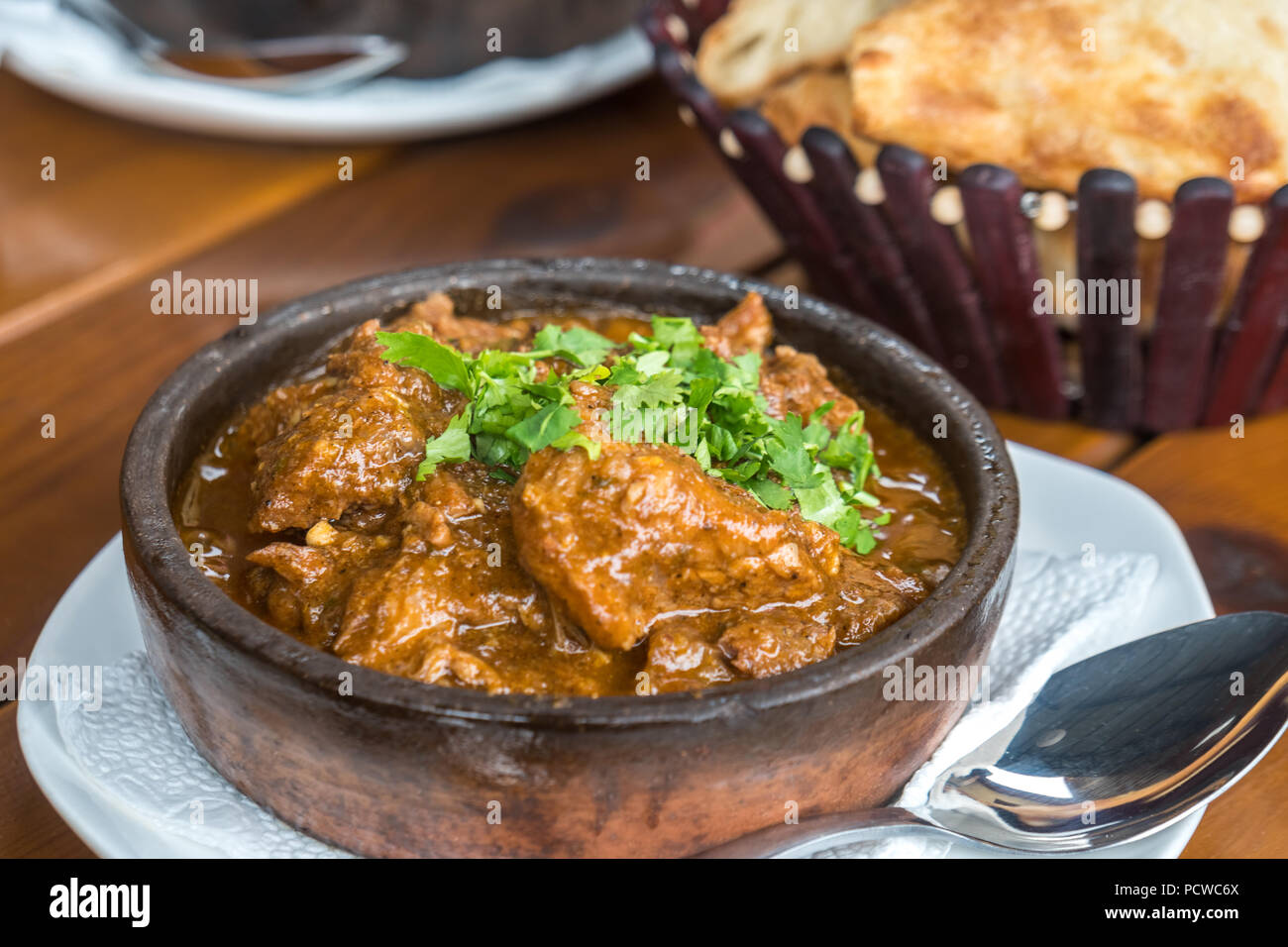 Traditional Georgian dish ostri - hot, spicy meal Stock Photo - Alamy