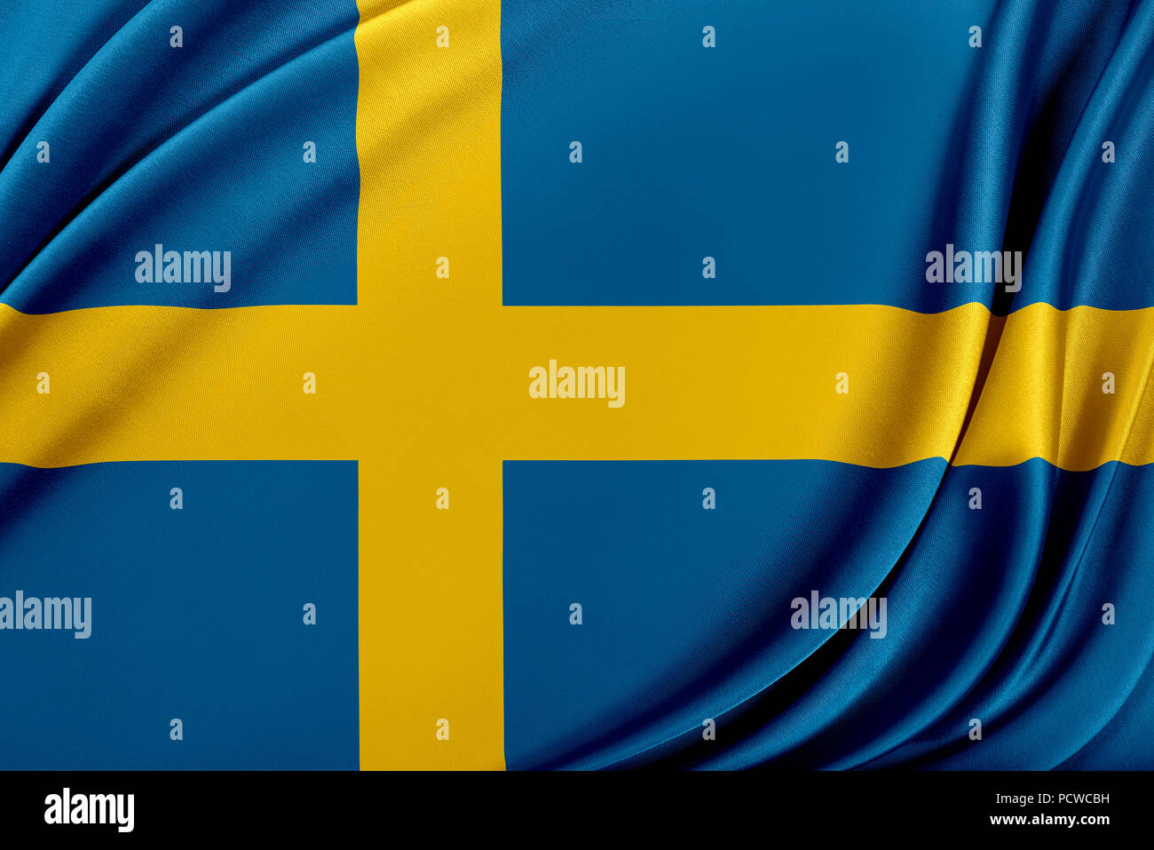 Flag of sweden flying hi-res stock photography and images - Alamy