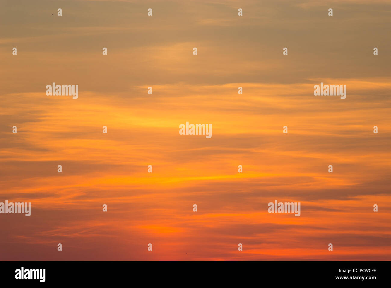 Pink sunset with beautiful, colorful clouds. Natural sunset composition ...