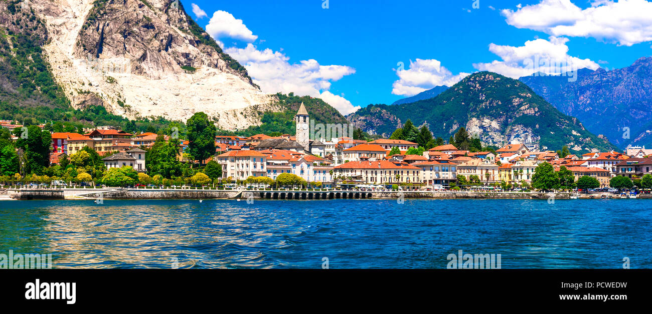 Beautiful Baveno village,panoramic view,Lake Maggiore,Italy Stock Photo ...