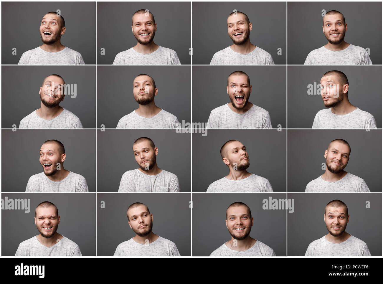portraits of man with positive emotions Stock Photo - Alamy
