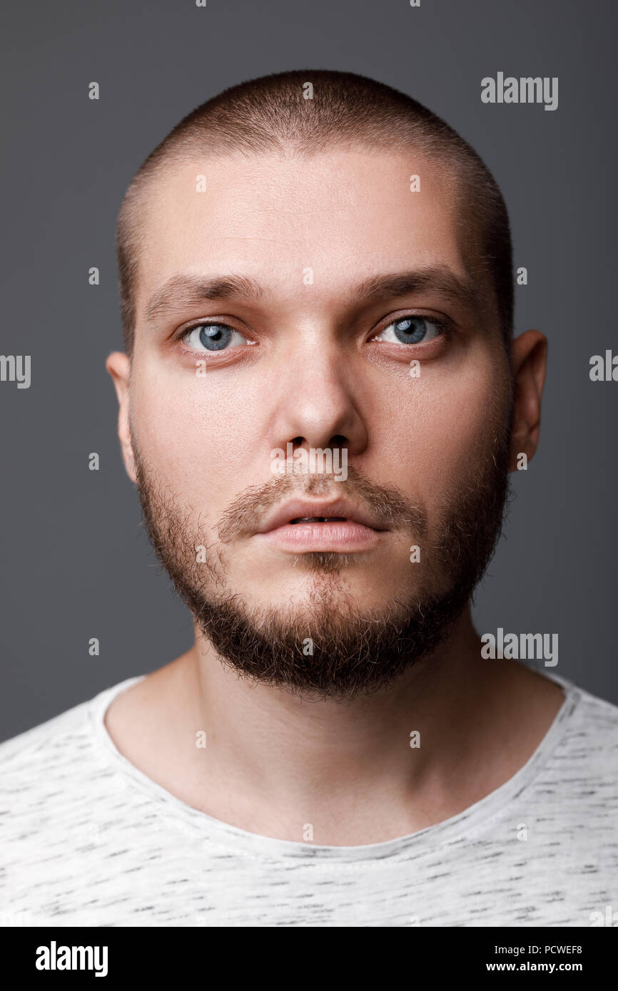 the portrait of the young bearded man Stock Photo - Alamy