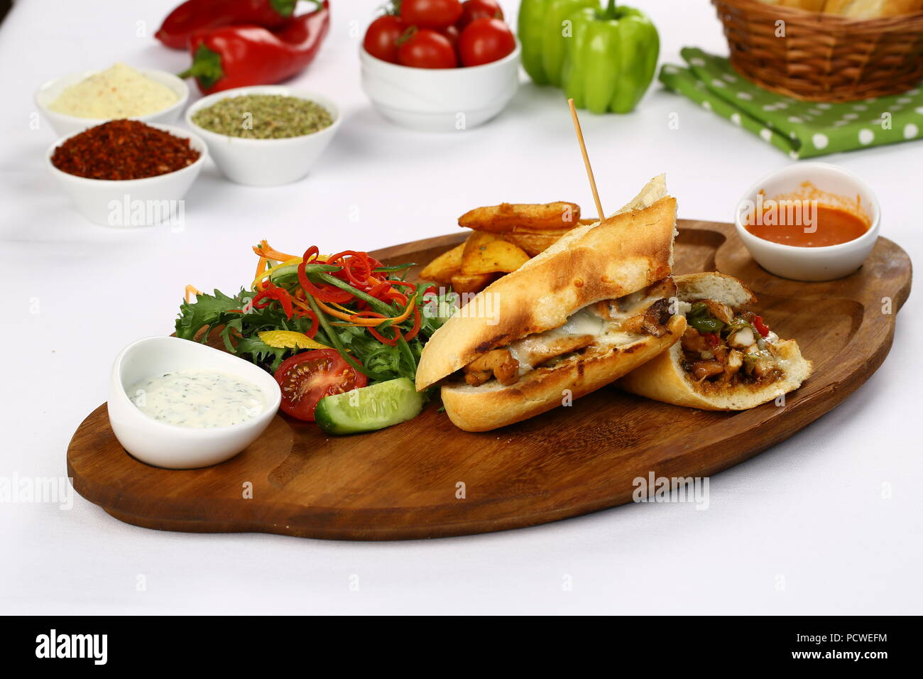 Philly beef steak cheese submarine sandwich Stock Photo - Alamy