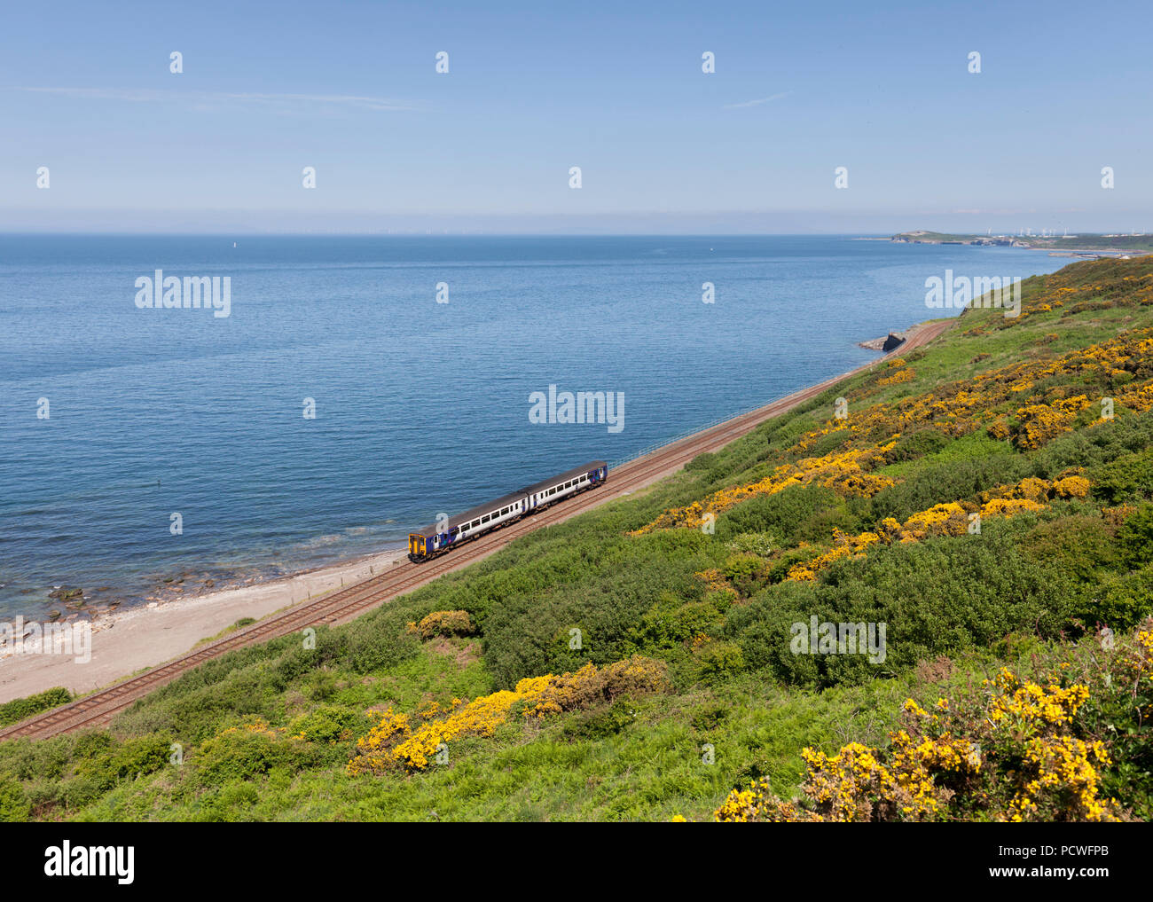 A Arriva Northern rail class 156 sprinter train at Cunning Point ...