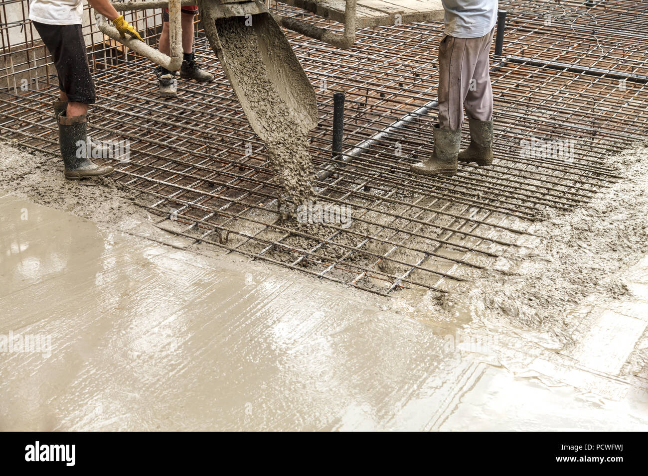 Concrete pouring floor hi-res stock photography and images - Alamy